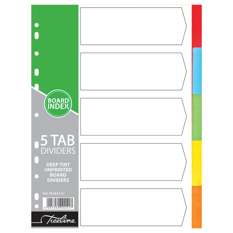 A4 Treeline Cardboard Dividers – Back to School